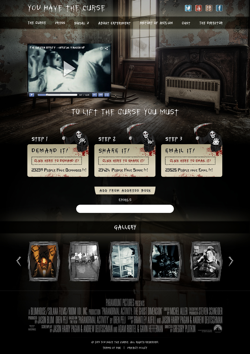Elegant, Playful, Movie Web Design for Horror Movies .com by Sbss ...