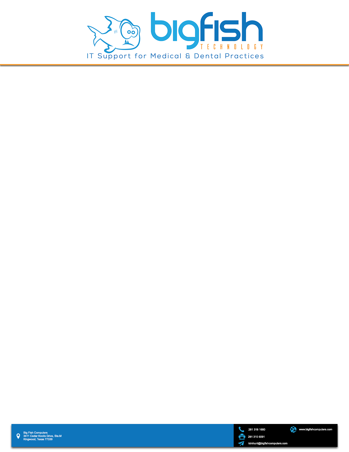 Elegant, Playful, Business Letterhead Design for Big Fish Computers by ...