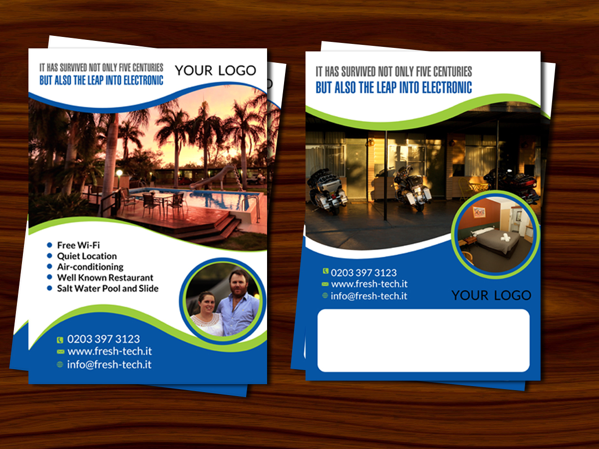 Modern, Masculine, Motel Flyer Design for Integra Management Services ...