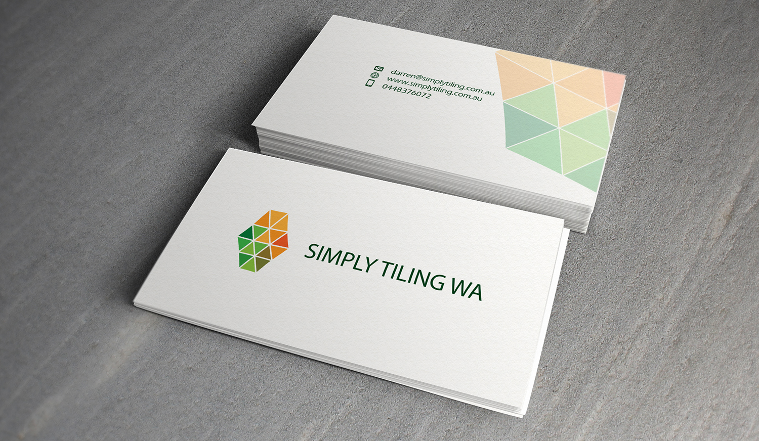 Bold, Professional, Trade Business Card Design for Simply Tiling WA by ...