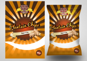 Plantain chip snack pack bag design + company logo design | 62 ...