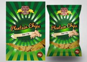 Plantain chip snack pack bag design + company logo design | 62 ...