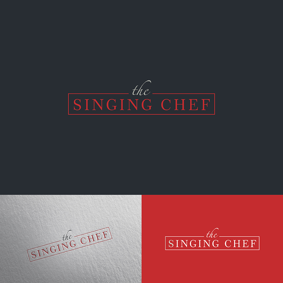 Modern, Masculine, Chef Logo Design for TheSingingChef or The Singing ...