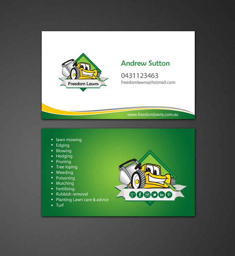 Business Cards For Lawn Service Best Images Limegroup