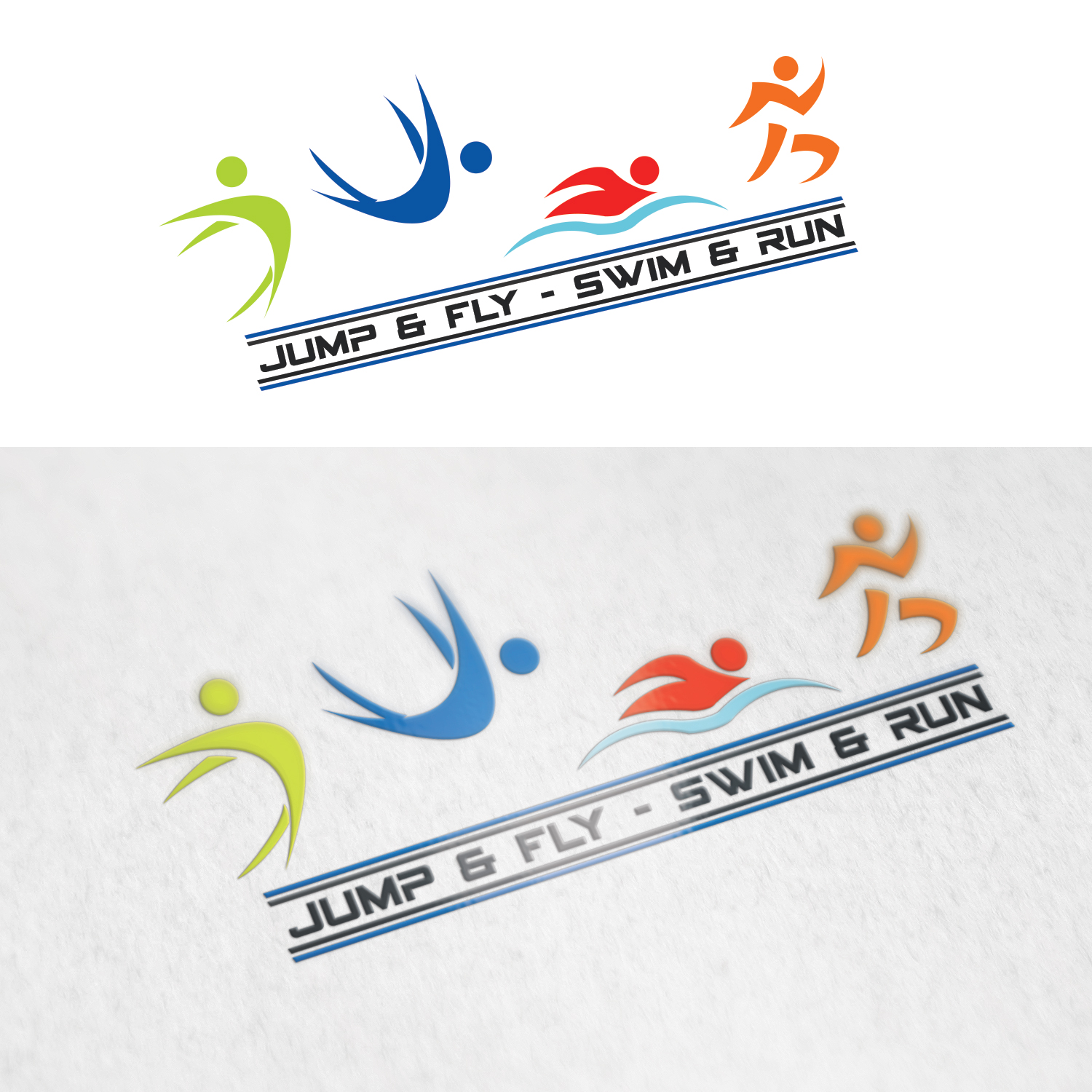 Modern, Professional, Business Logo Design for jump & fly - swim & run ...