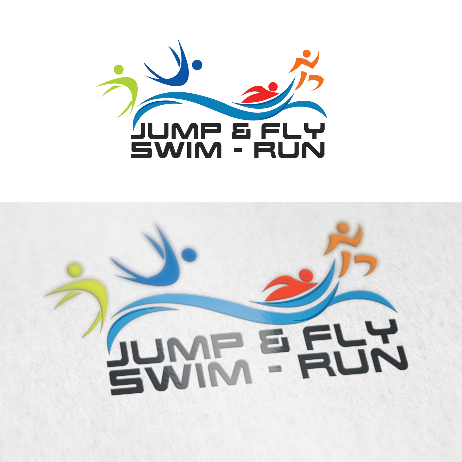 Modern, Professional, Business Logo Design for jump & fly - swim & run ...