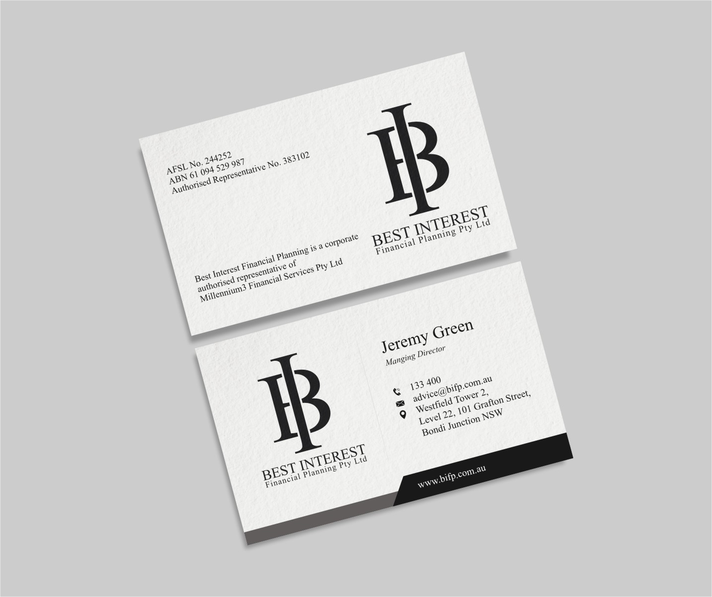 Serious, Elegant, Financial Planning Business Card Design for Best ...