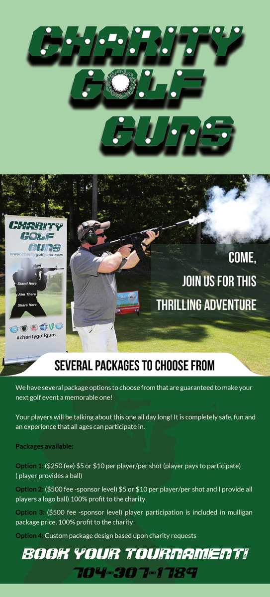 Modern, Professional, Golf Course Postcard Design for Charity Golf Guns ...