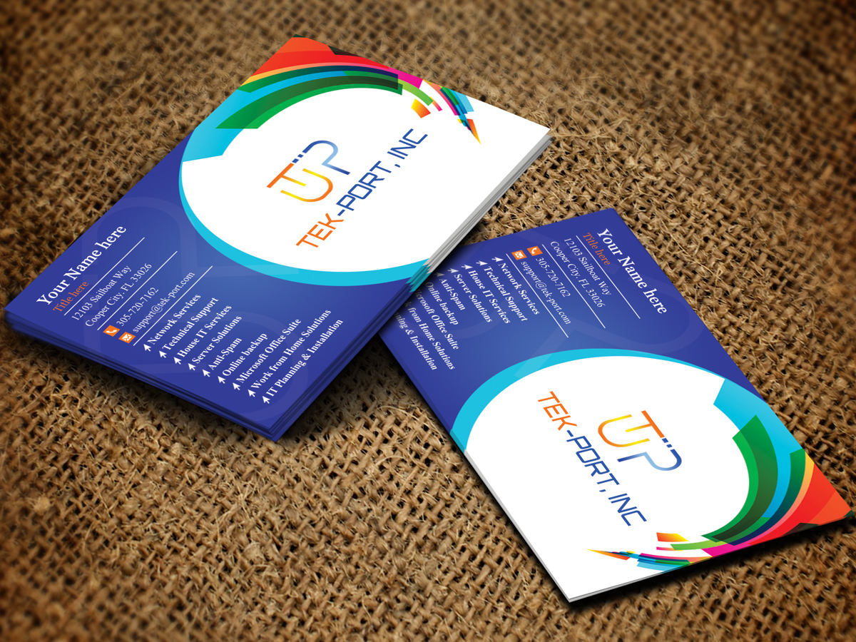 Bold, Playful, Business Business Card Design for Tek-Port, Inc. by ...