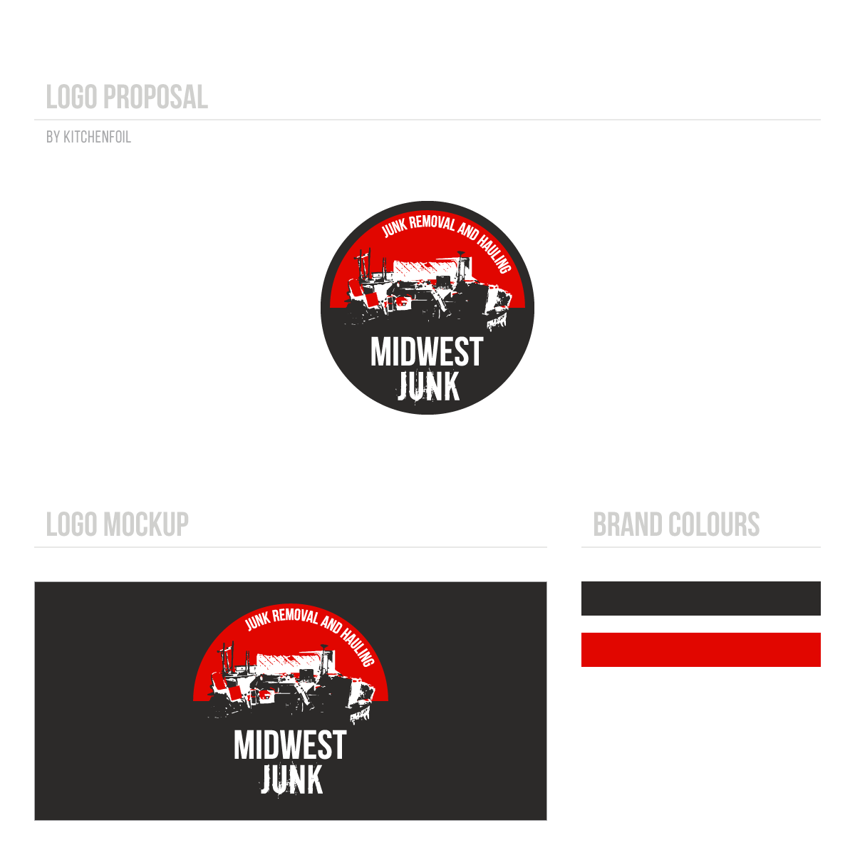 Bold, Professional, Junk Removal Logo Design for Midwest Junk by ...
