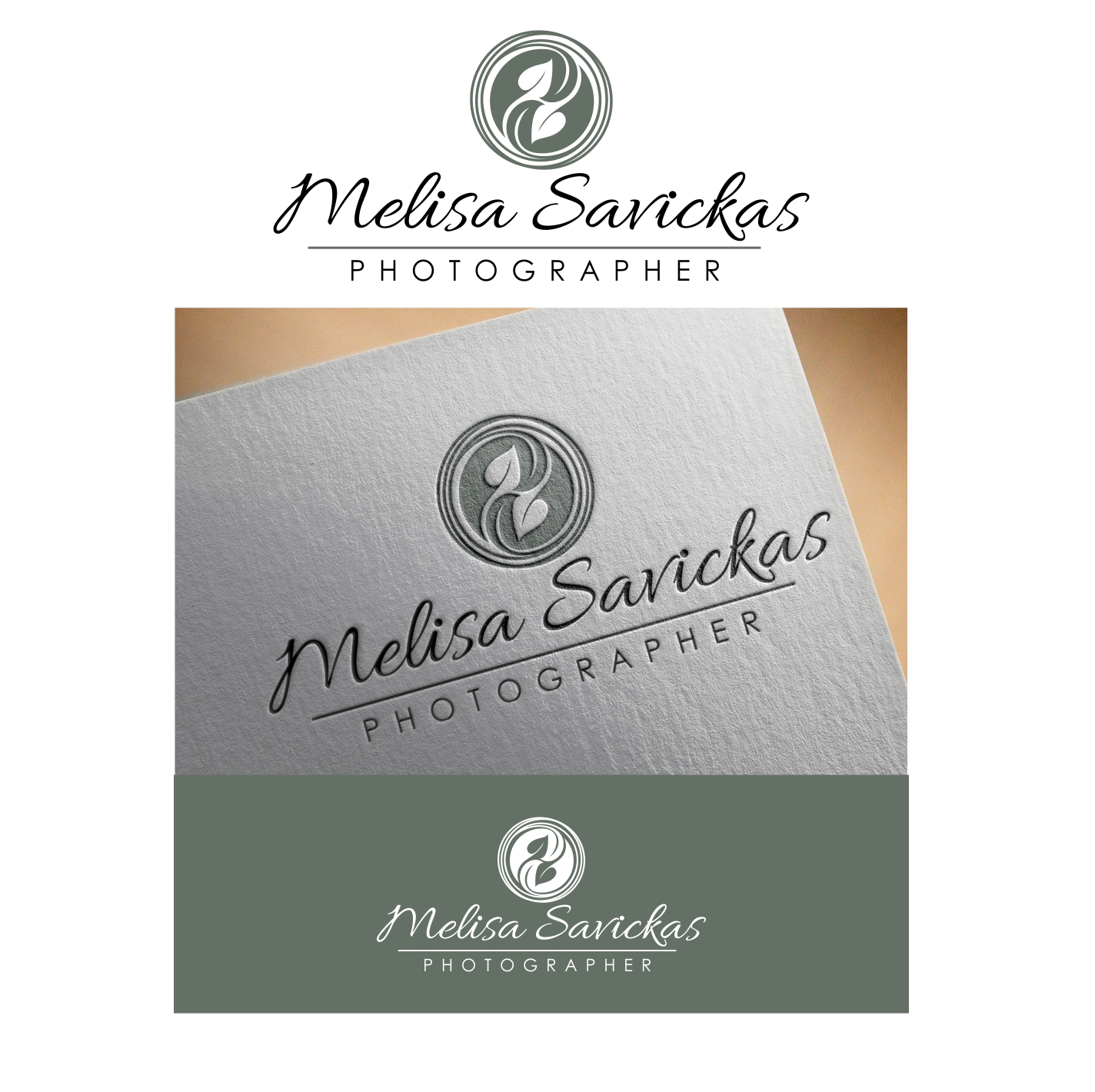 Modern, Elegant, Portrait Photography Logo Design for Melisa Savickas ...
