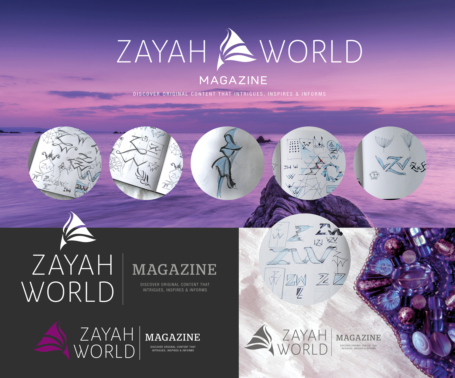 Modern, Elegant, Online Logo Design for Zayah World Magazine [Please ...