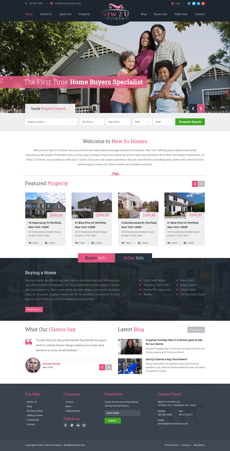 Bold, Serious, Real Estate Wordpress Design for a Company by Sbss | Design #9856711