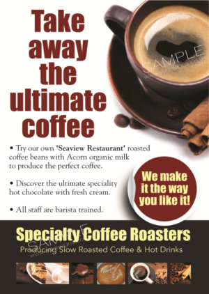 Coffee and hot drinks advert on A-Board | 16 Advertisement Designs for ...