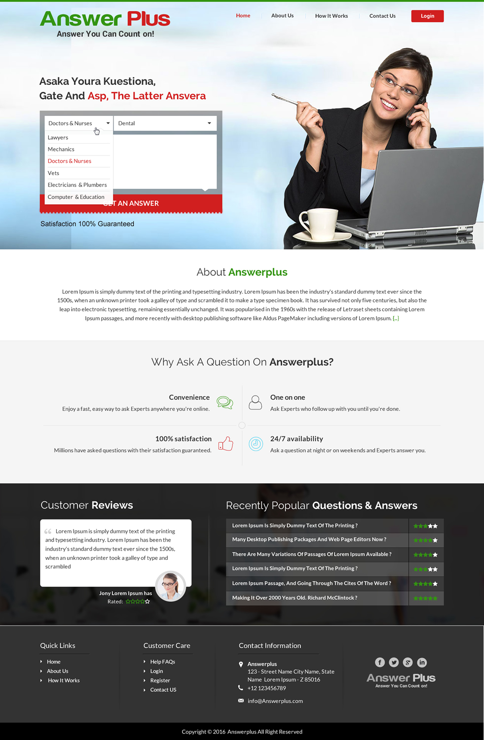 Modern, Bold Web Design for AnswerPlus - Answers you can count on! by Sbss | Design #9603284