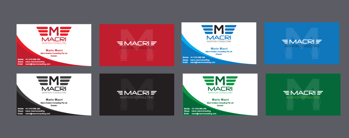 Serious, Professional, Airport Business Card Design for Macri Aviation ...