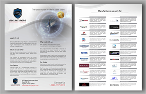 Two sided product line card - A4 8.5x11 | 26 Menu Designs for a ...