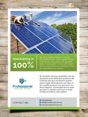 Solar panel cleaning flyer design. | 23 Flyer Designs for Professional ...