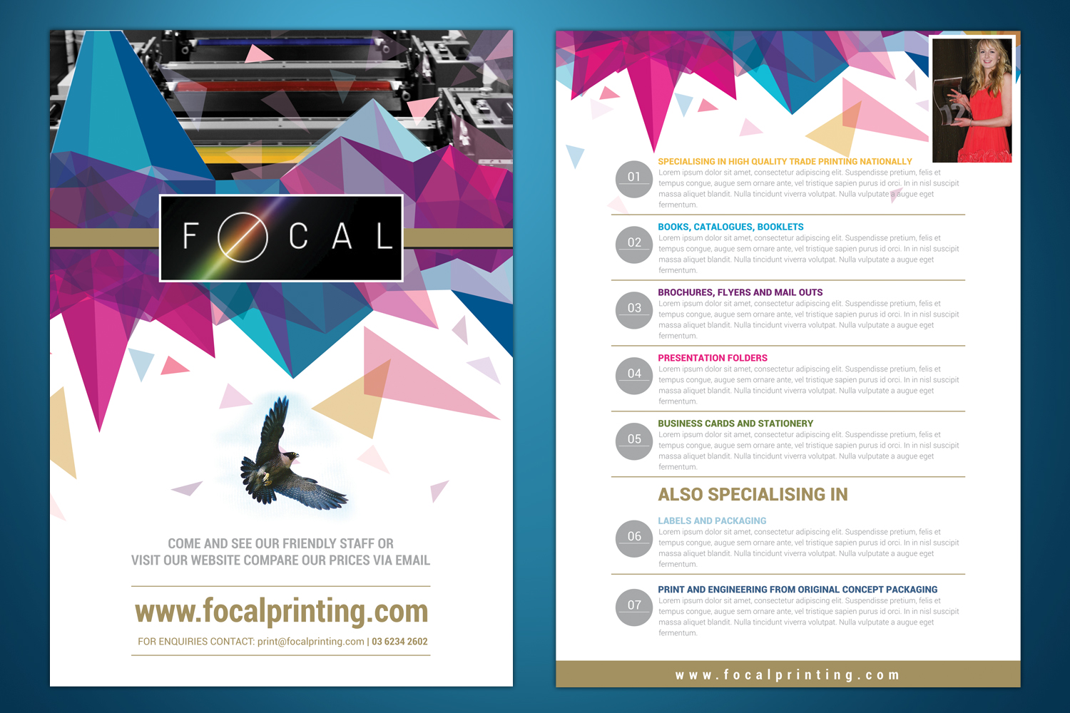 Professional, Upmarket, Printing Flyer Design for Focal Printing Pty ...