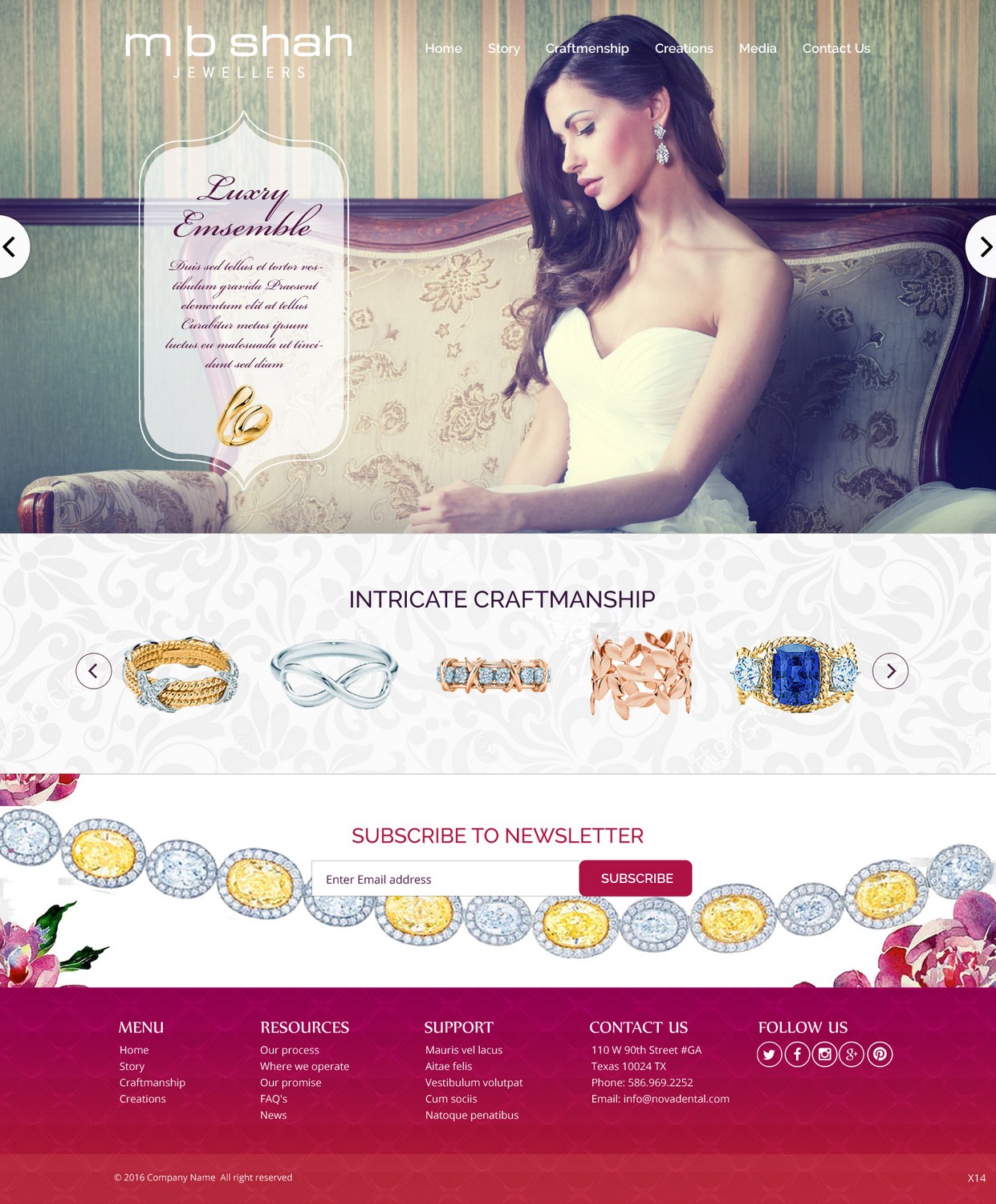 Elegant, Professional, Jewelry Store Web Design for a Company by pb ...