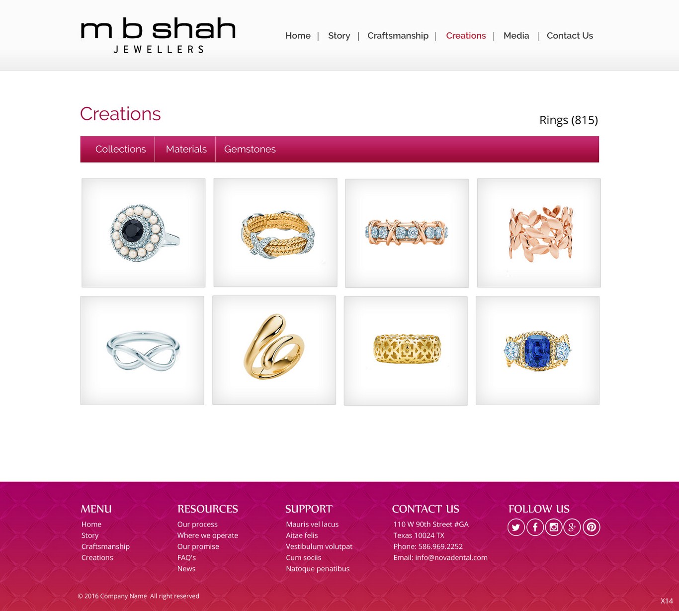 Elegant, Professional, Jewelry Store Web Design for a Company by pb ...