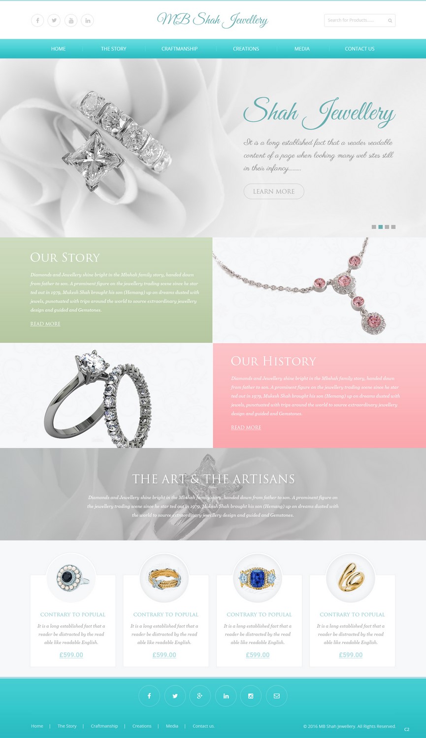 Elegant, Professional, Jewelry Store Web Design for a Company by pb ...
