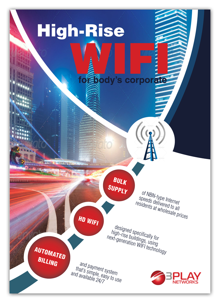 Internet Flyer Design for 3Play Networks Pty Ltd by Bogi | Design #2169254