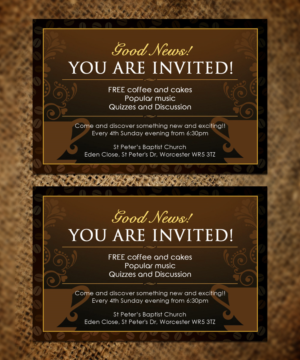 Cafe Church invitation | 47 Business Card Designs for a business in ...