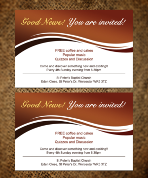 Cafe Church invitation | 47 Business Card Designs for a business in ...