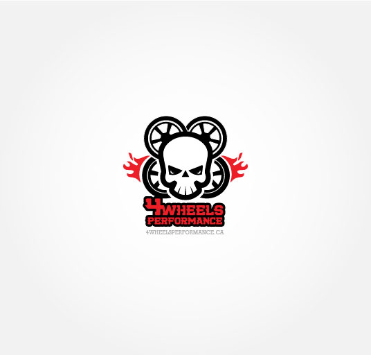 Masculine, Playful, Automotive Logo Design for 4 Wheels Performance/4WP ...