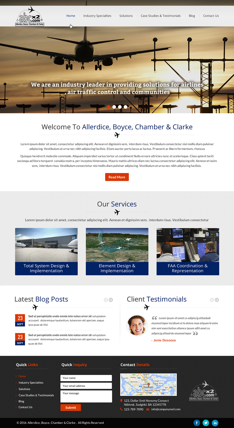 Upmarket, Professional, Aviation Web Design for SkyGen Aviation by Sbss ...