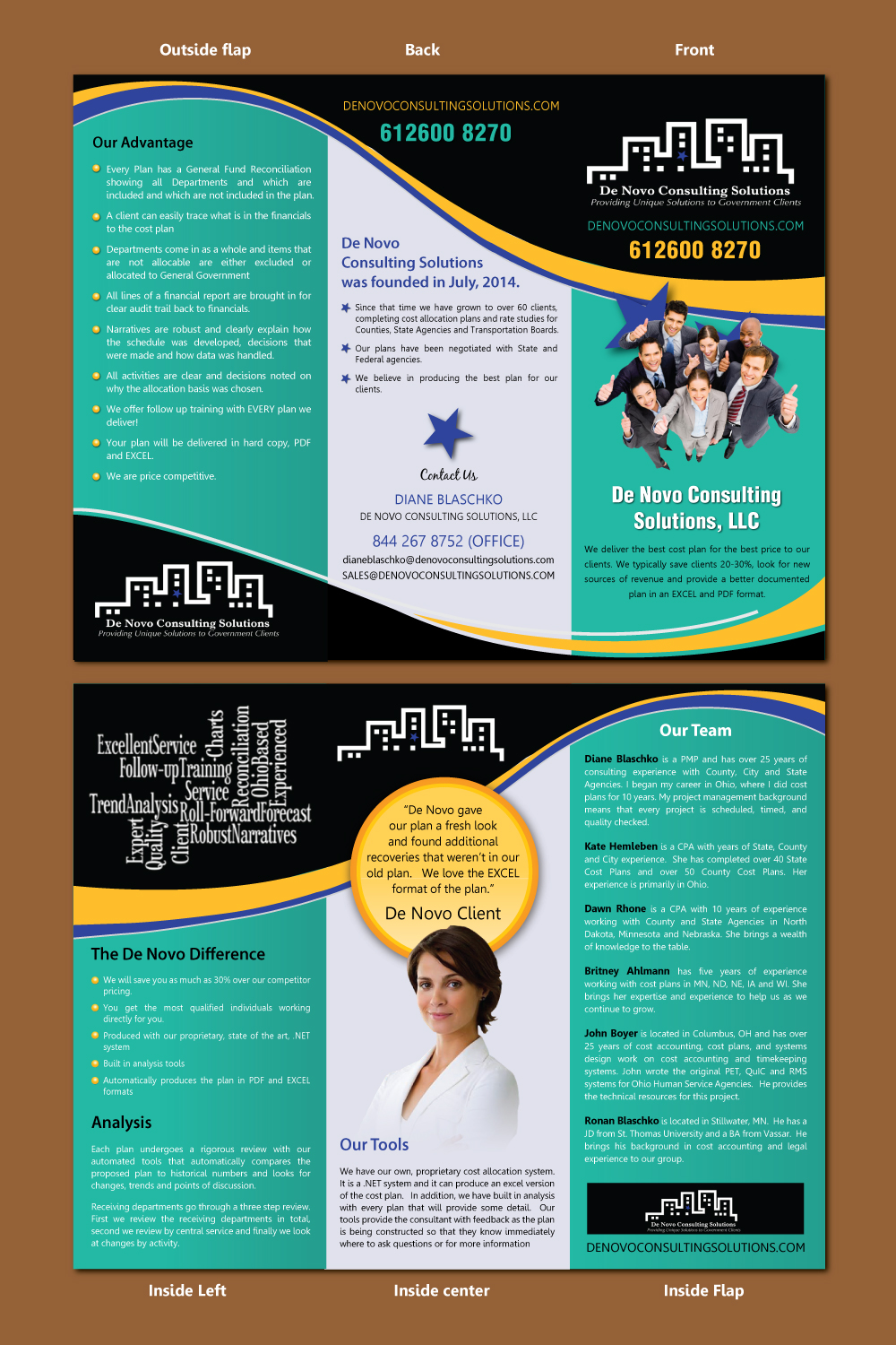 Bold, Colorful, Consulting Flyer Design for De Novo Consulting ...