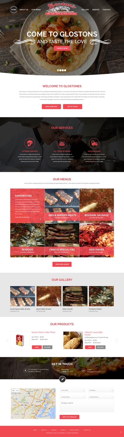 Gloston's Creole Kitchen and Catering Company, LLC | 14 Web Designs for ...