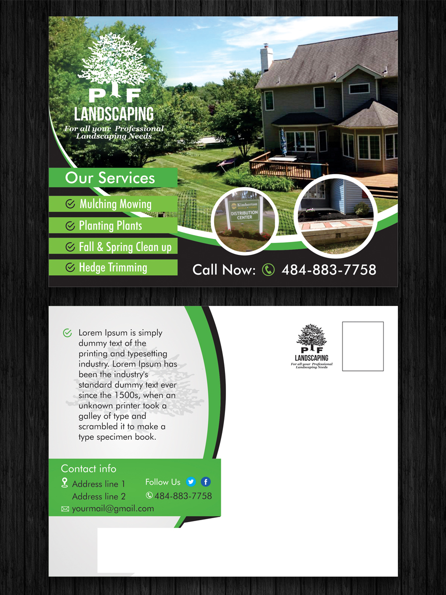 Elegant, Playful, Landscaping Postcard Design for a Company by ...