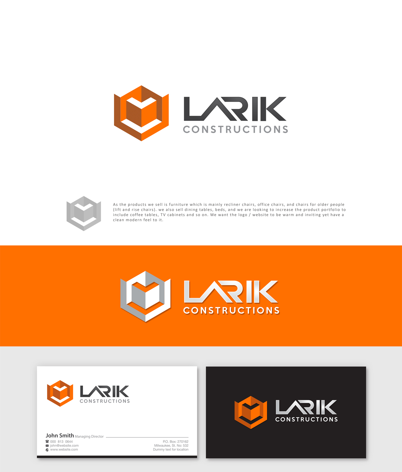It Company Logo Design for Larik Constructions by tajammuldesigner ...