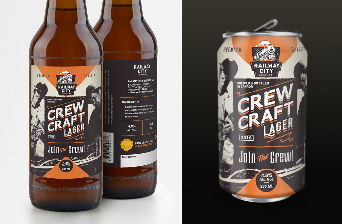 Bold, Playful, Brewery Label Design for Railway City Brewing Company by ...