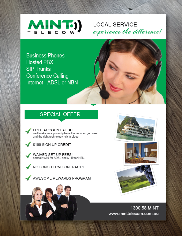 Elegant, Playful, Telecommunications Flyer Design for a Company by ...