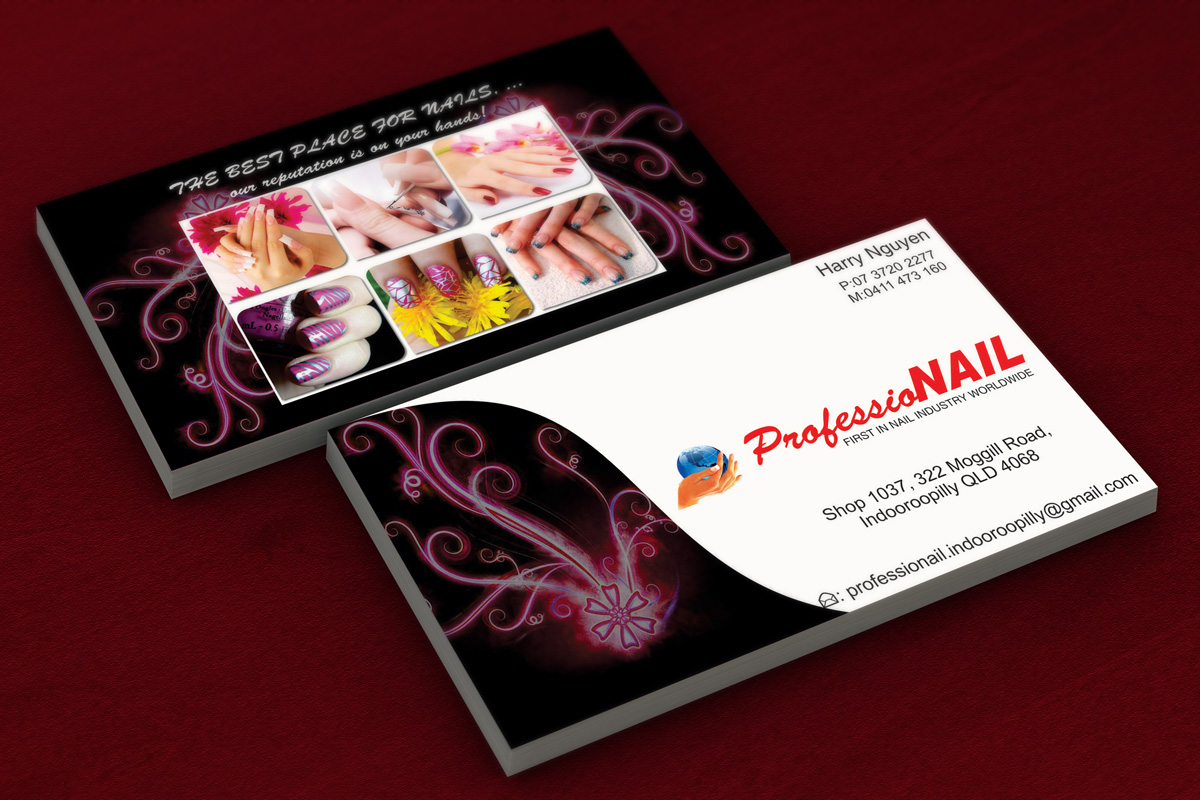 Masculine, Upmarket, Industry Business Card Design for ProfessioNAIL ...