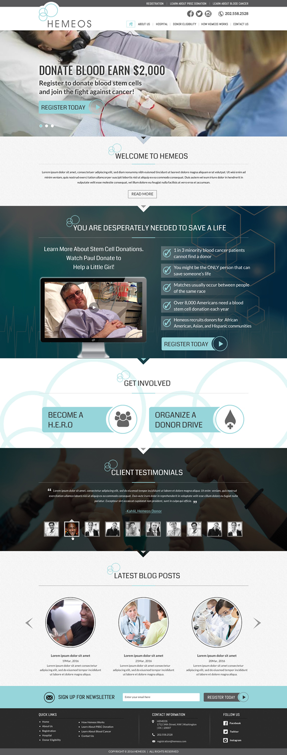 Serious, Modern, Health Care Web Design for a Company by Sbss | Design ...