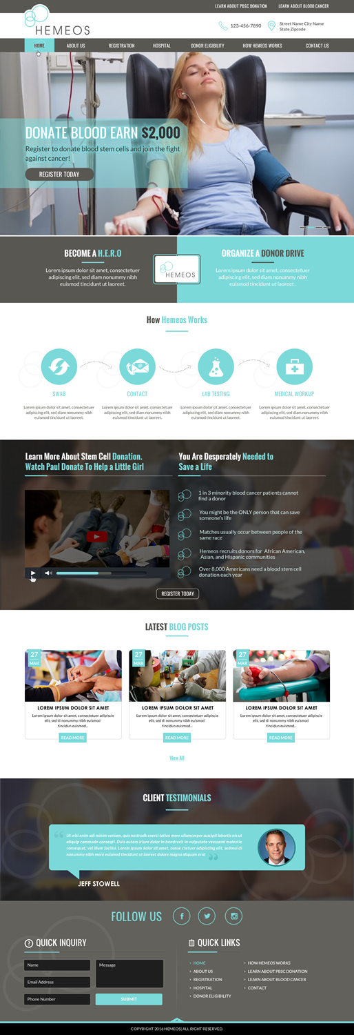 Serious, Modern, Health Care Web Design for a Company by Sbss | Design ...