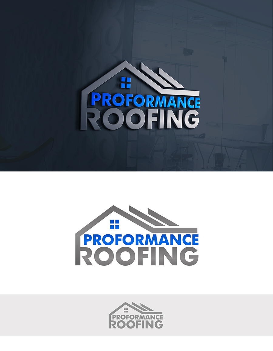 Bold, Masculine, Roofing Logo Design for Proformance Roofing by Digihex ...