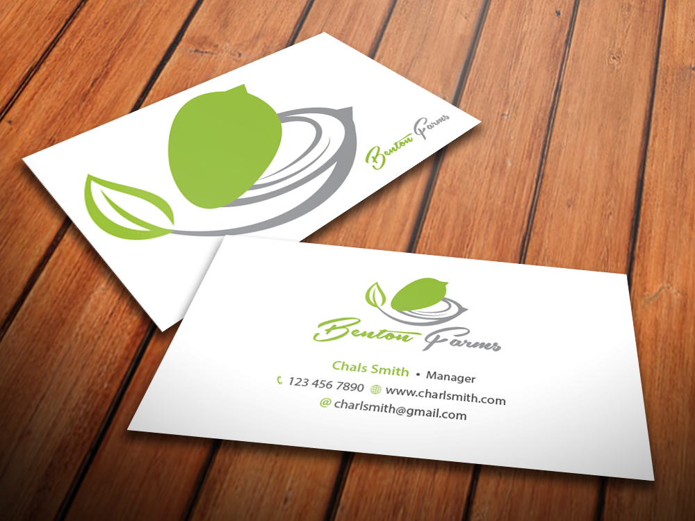 Masculine, Bold, Farming Business Card Design for Benton Farms by PD ...