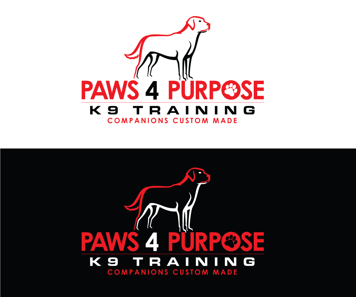 Modern, Bold, Dog Training Logo Design for Paws 4 Purpose, K9 Training ...