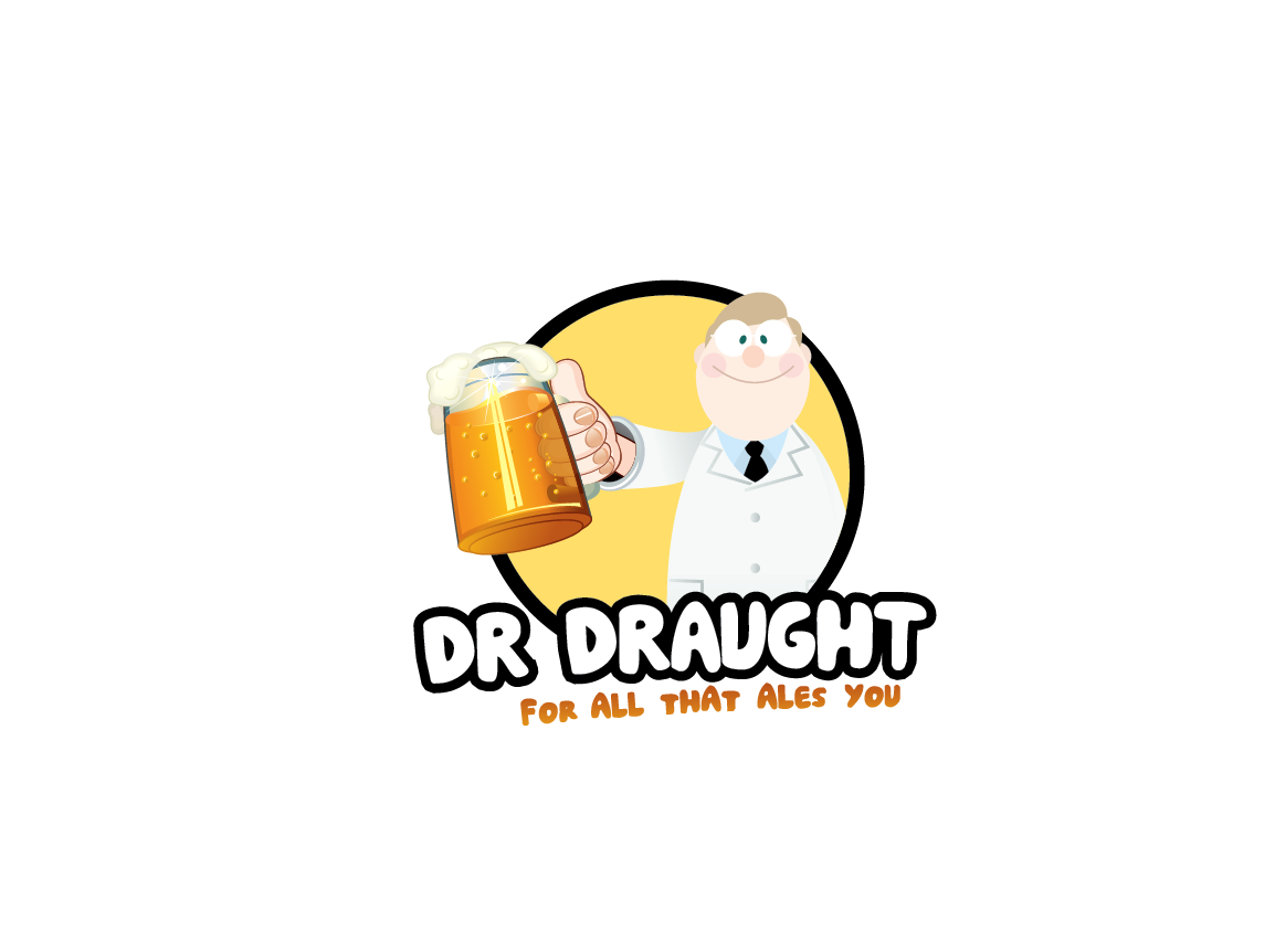 Playful, Personable, Brewery Logo Design for Dr Draught .....for all ...
