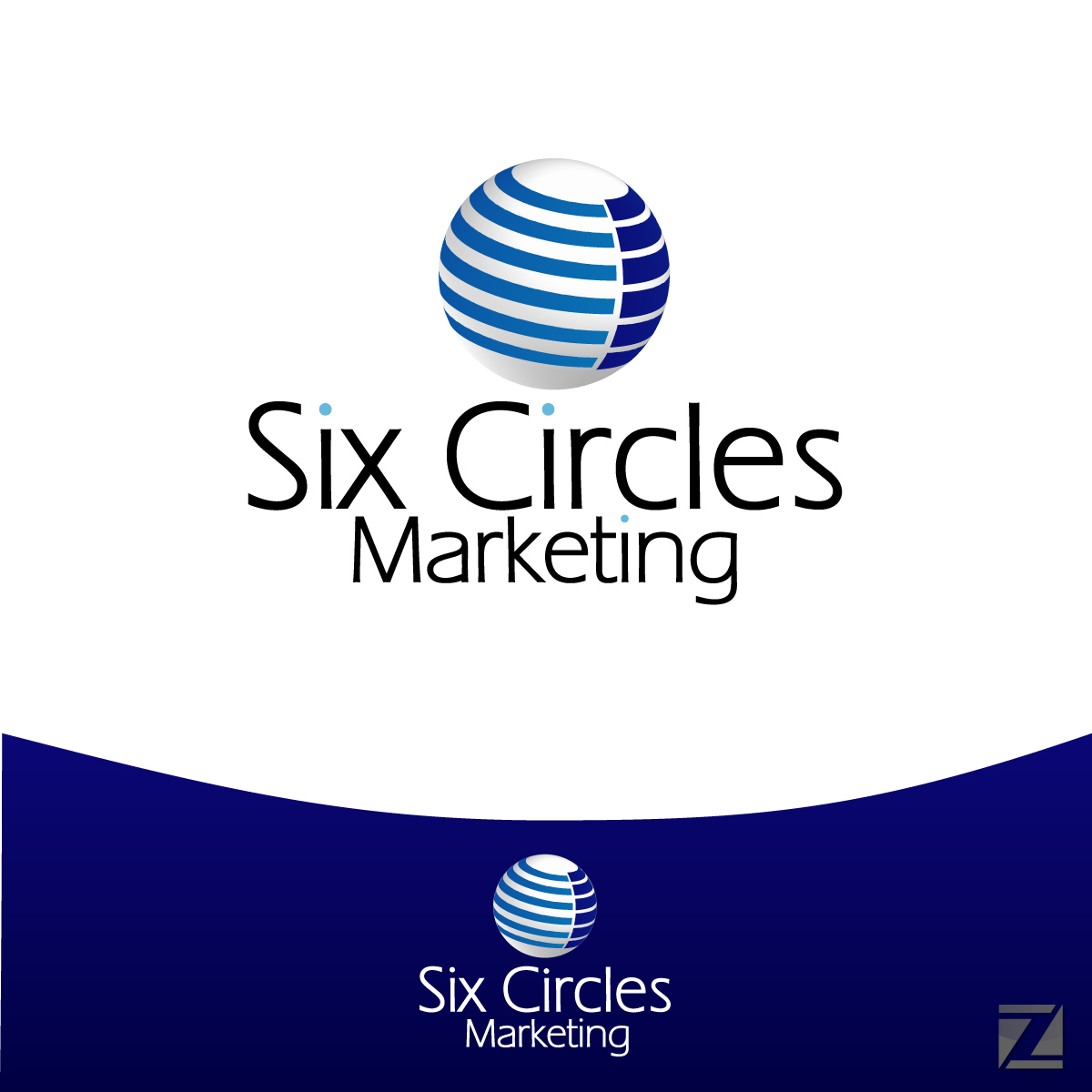 Modern, Bold, Marketing Logo Design for Six Circles Marketing by zbysek ...