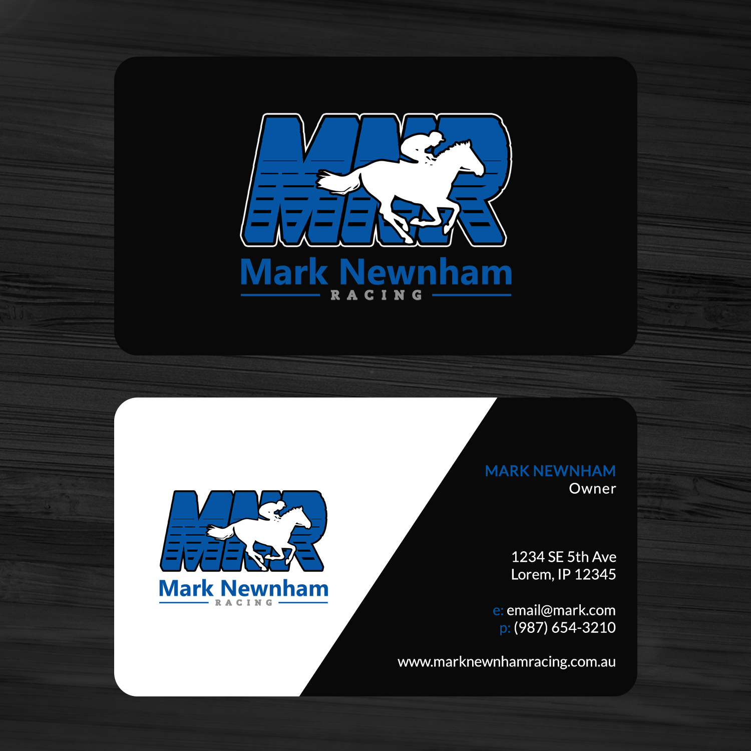 Mark Newnham Racing | 4 Business Card Designs for a business in Australia