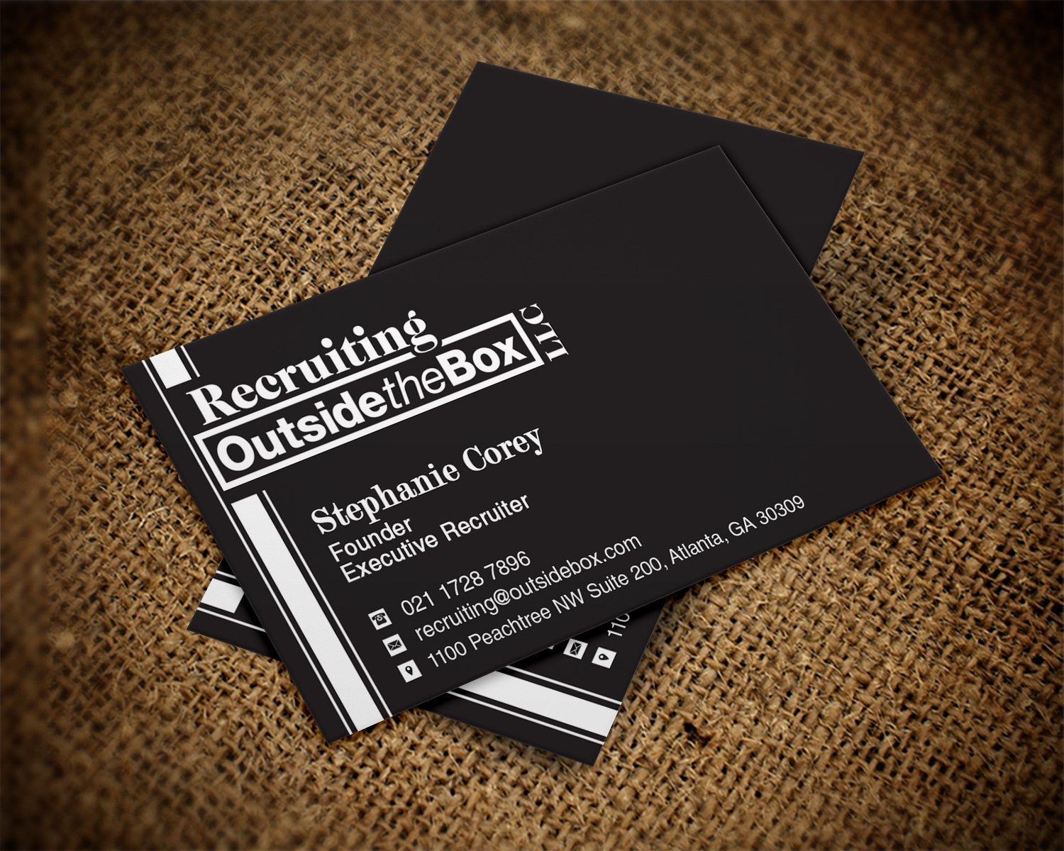 Business Business Card Design for Recruiting Outside the Box, LLC by ...