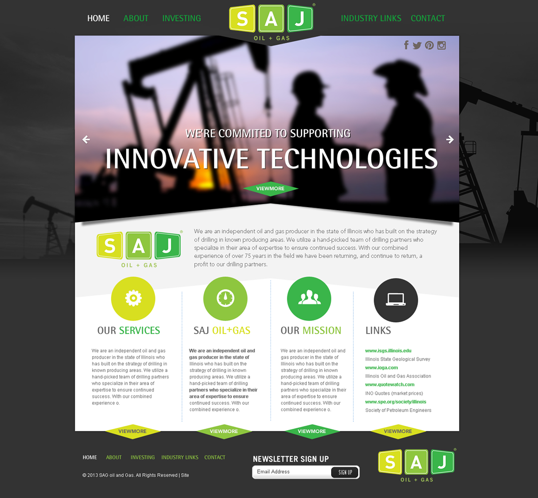 Oil And Gas Web Design for a Company by Behriatech | Design #2214564