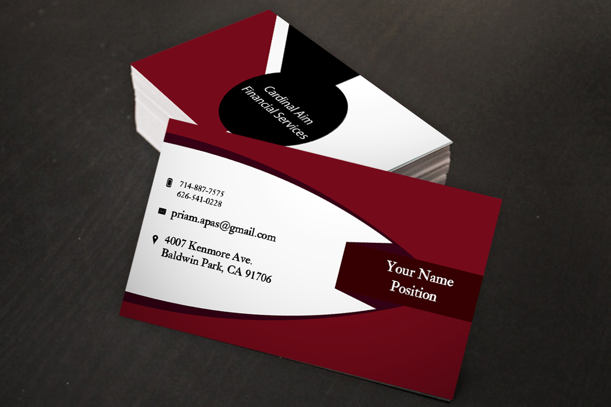 Serious, Elegant, Financial Planning Business Card Design for Cardinal ...
