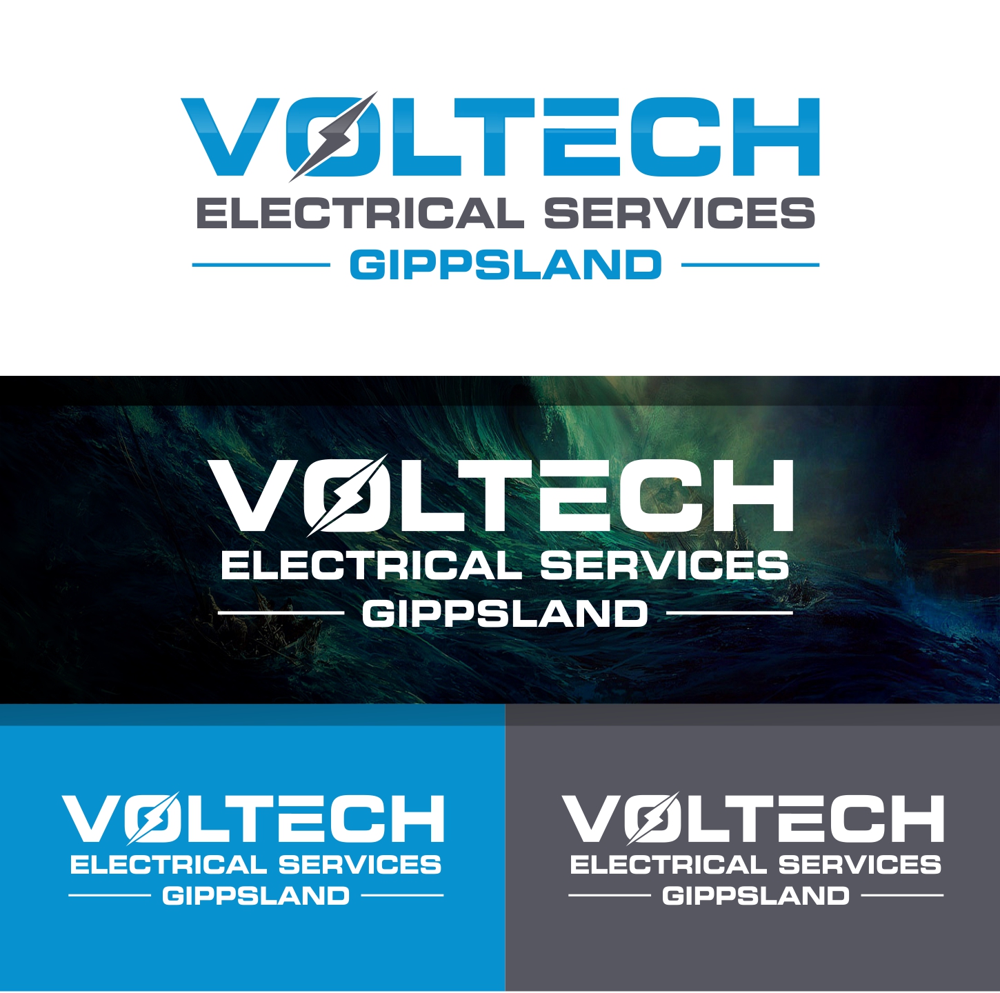 Masculine, Bold, Electrical Logo Design for Voltech electrical services ...